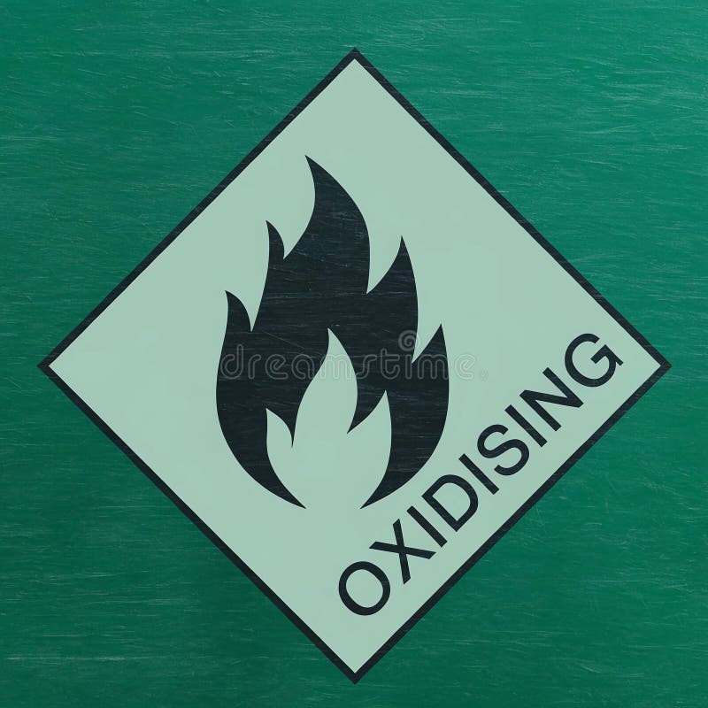 Oxidizing Hazard Sign ,AI Generated Stock Illustration - Illustration ...