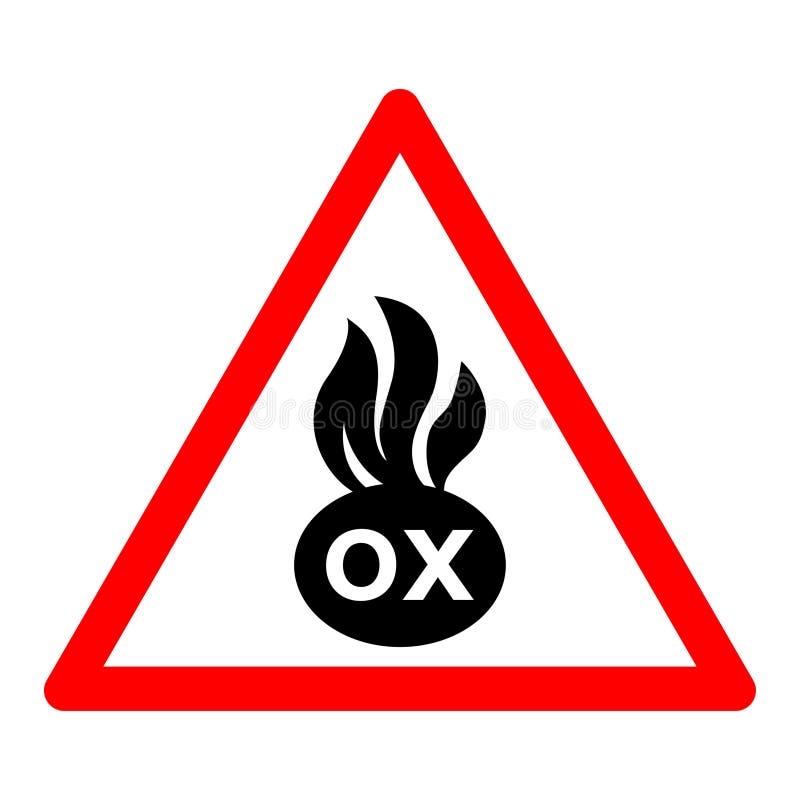 Oxidizing Materials Sign ,Vector Illustration, Isolate on White ...