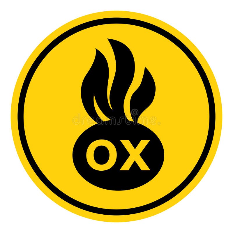 Oxidizing Materials Symbol Sign, Vector Illustration, Isolate on White ...