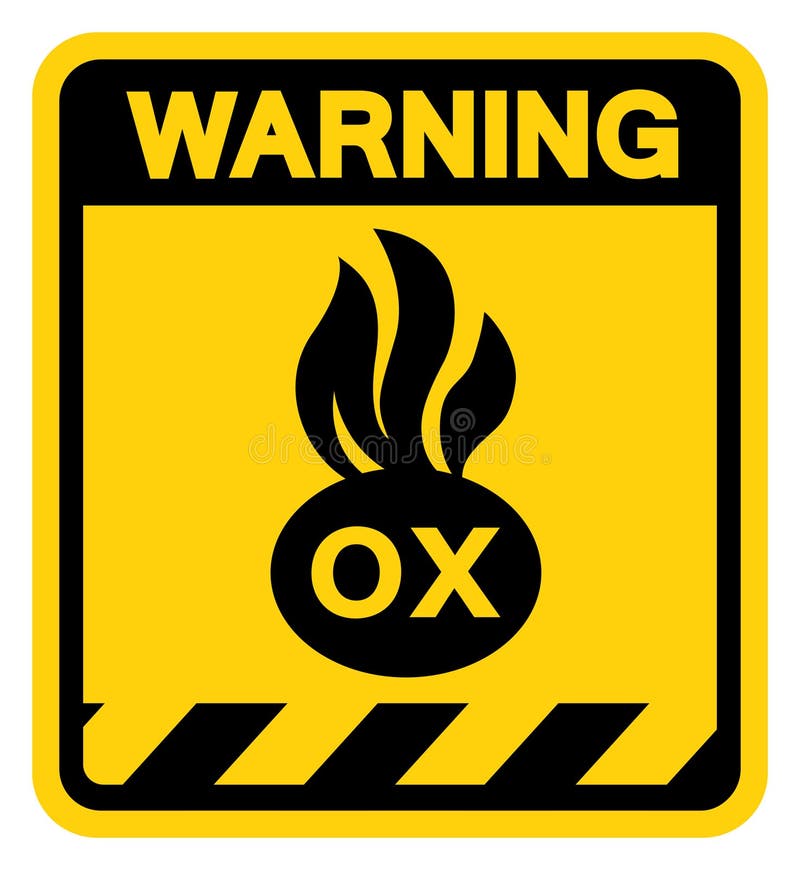 Oxidizing Materials Warning Sign, Vector Illustration, Isolate on White ...