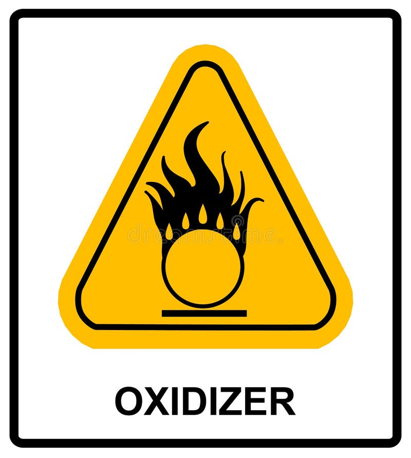 Oxidizing warning symbol stock vector. Illustration of cause - 78480878