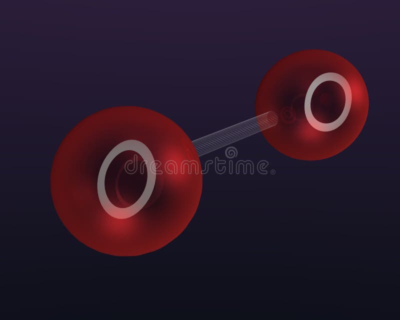 Oxigênio, O2, Modelo Da Molécula Do Dioxygen E Fórmula Química ...