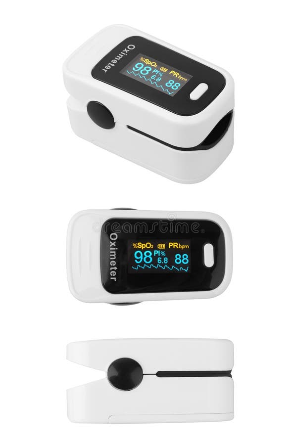 Oximeter on White Background Stock Image - Image of middle, healthcare ...
