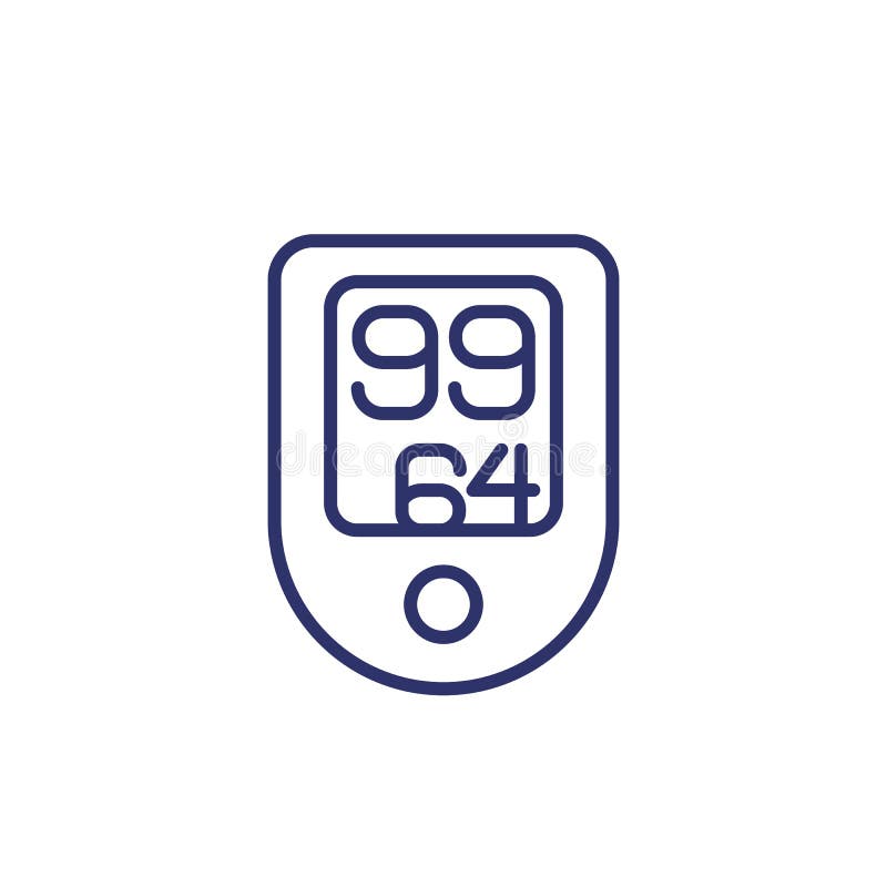 Oximeter Icon, Oxygen Saturation Control Stock Vector - Illustration of ...