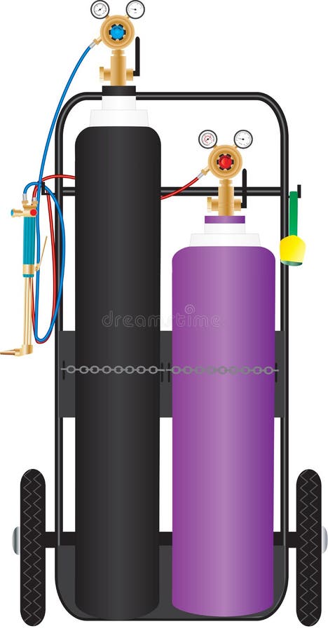 Portable Oxygen And Acetylene Tanks Clip Art