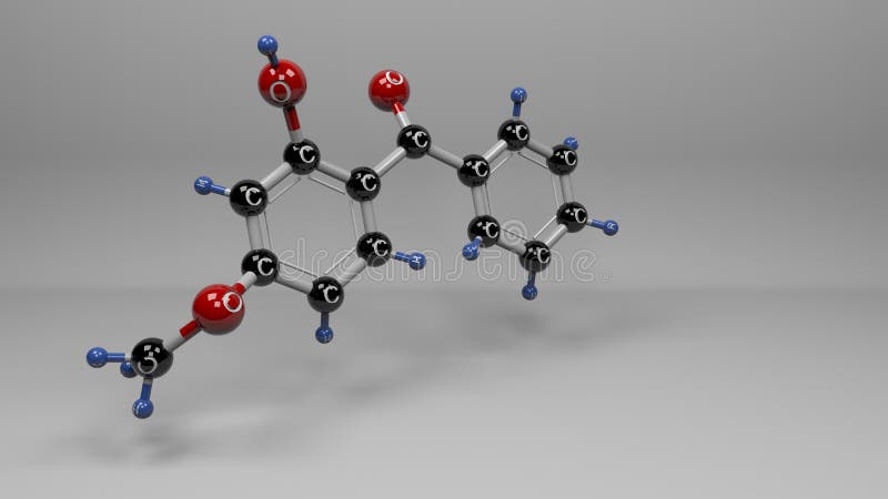 Oxybenzone Sunscreen Molecule Stock Illustration - Illustration of ...