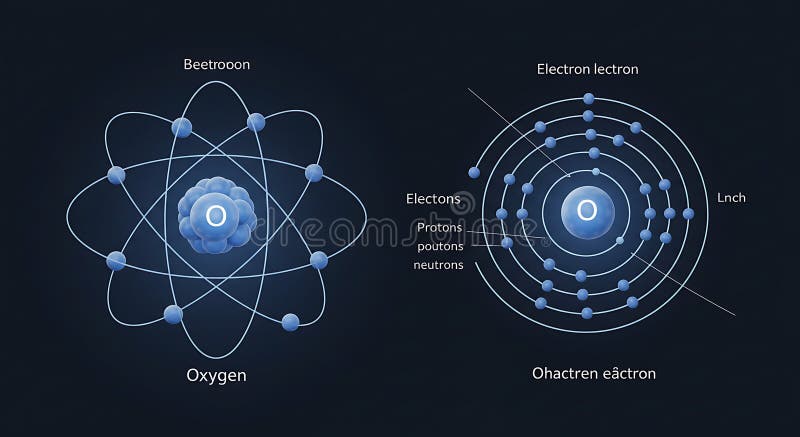 Diagram Representation of the Element Oxygen Stock Vector ...