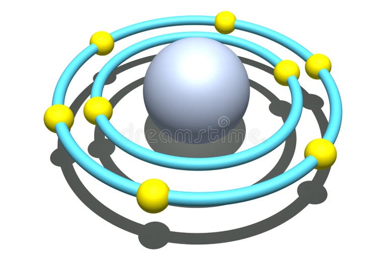 Oxygen Atom on White Background Stock Illustration - Illustration of ...
