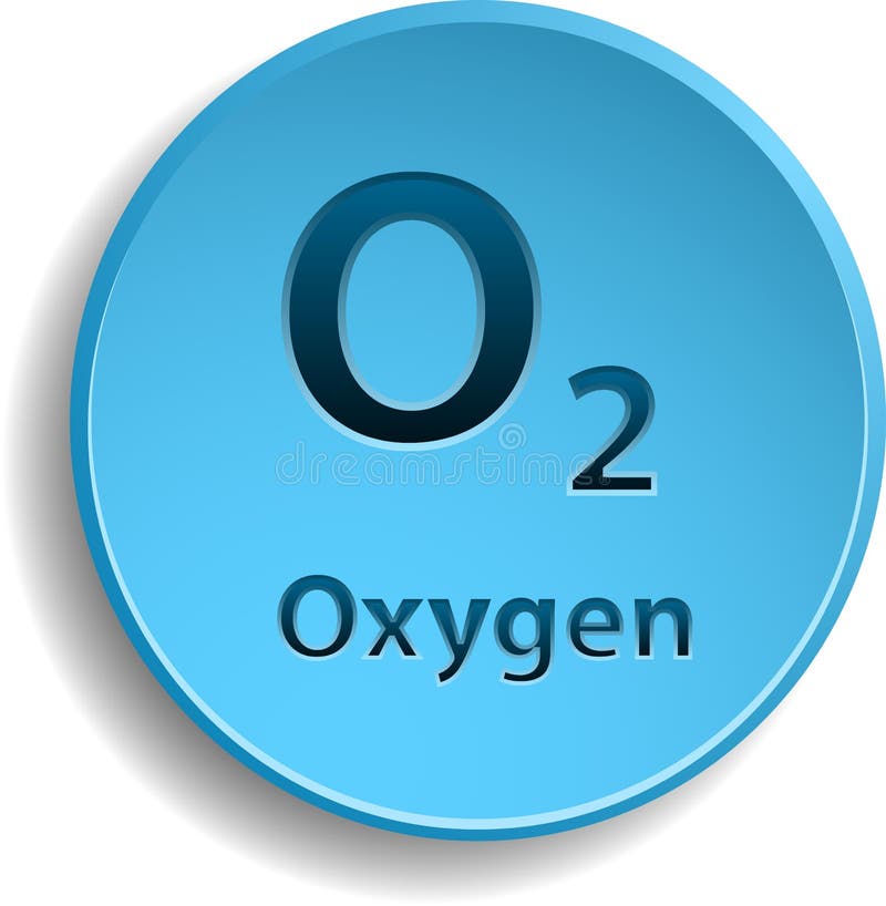 O2 - Oxygen molecule stock illustration. Illustration of chemistry ...