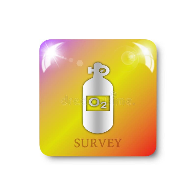 Oxygen Bottle Icon, Sign, Illustration Stock Illustration ...