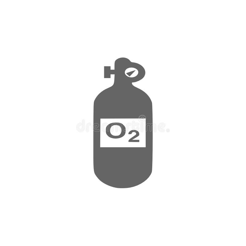 Oxygen Bottle Icon,sing,illustration Stock Illustration - Illustration ...