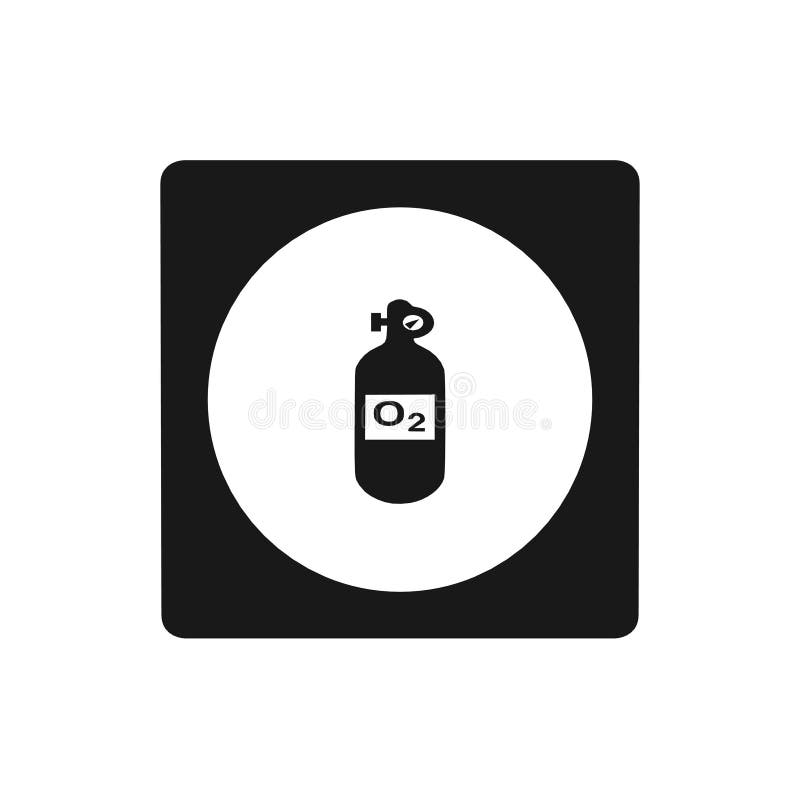 Oxygen Bottle Icon,sing,illustration Stock Illustration - Illustration ...