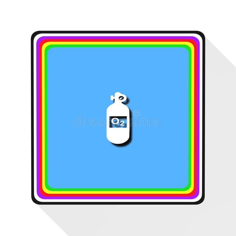 Oxygen Bottle Icon,sing,illustration Stock Illustration - Illustration ...