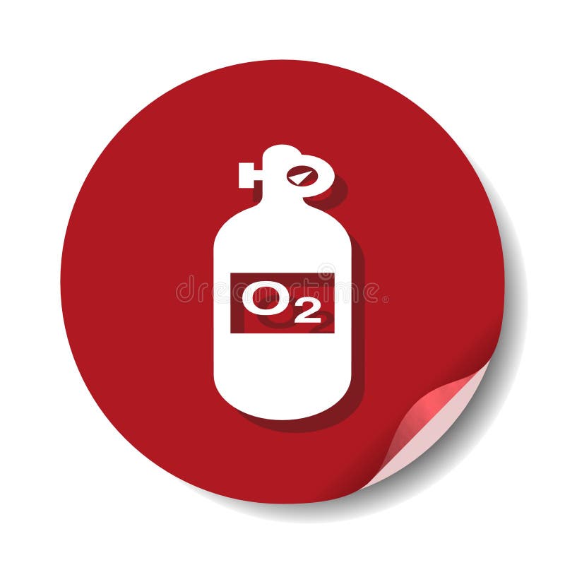 Oxygen Bottle Label, Illustration Stock Illustration - Illustration of ...