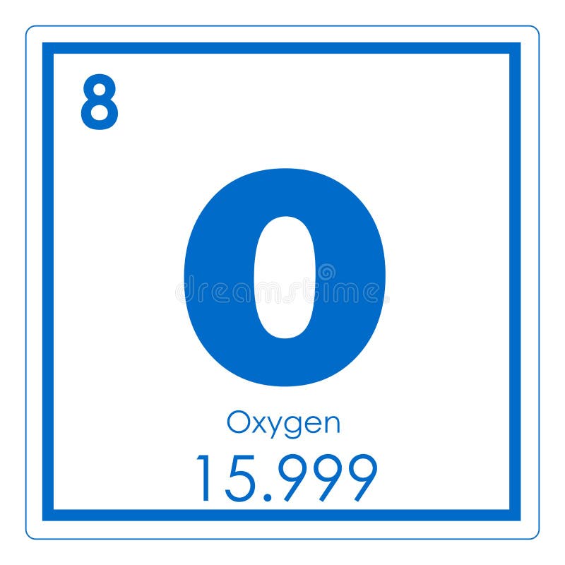 Oxygen chemical element stock illustration. Illustration of science ...