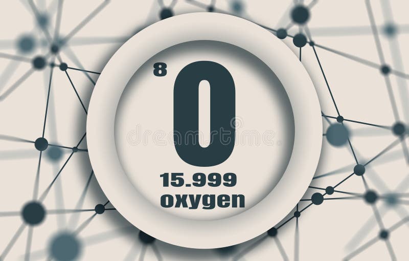 Oxygen chemical element. stock illustration. Illustration of periodic ...