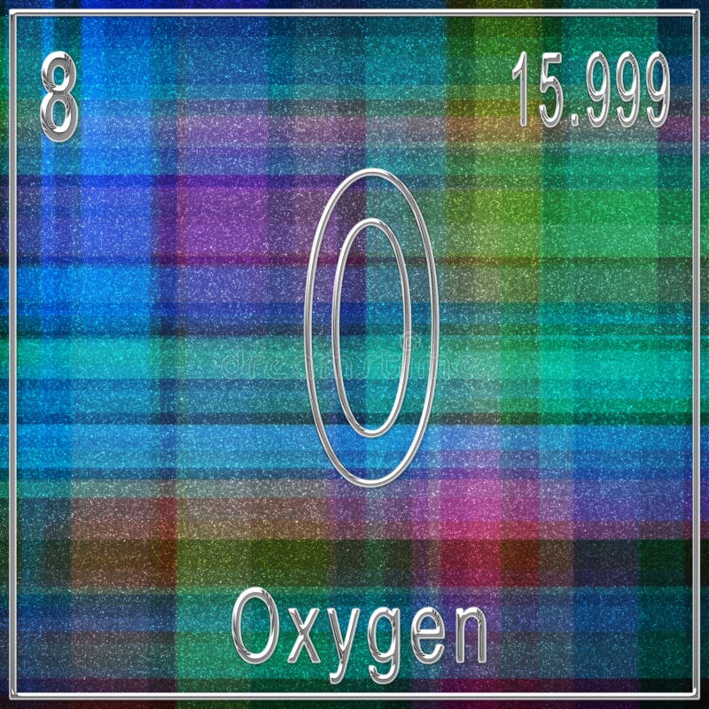 Oxygen Chemical Element, Sign with Atomic Number and Atomic Weight ...