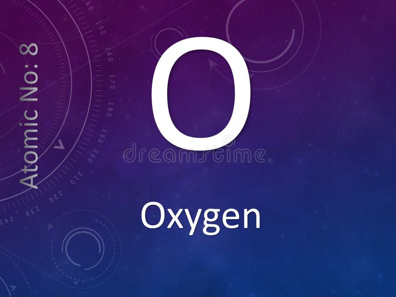 Oxygen Chemical Element Symbol on Abstract Background Stock ... Oxygen Chemical Element Symbol on Abstract Background Stock ...