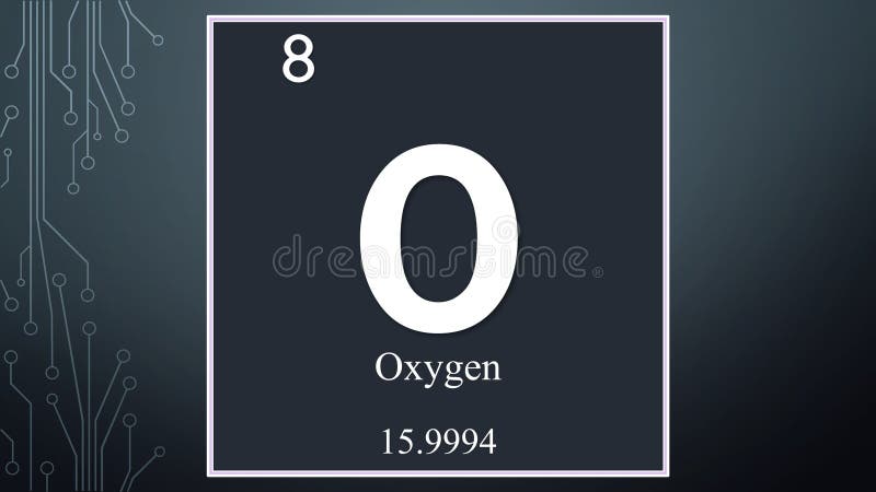 Oxygen Chemical Element Symbol on Dark Abstract Background Stock ... Oxygen Chemical Element Symbol on Dark Abstract Background Stock ...