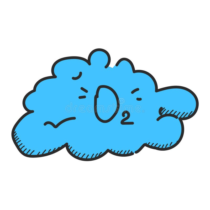 Oxygen Cloud Icon Vector Isolated Stock Vector - Illustration of ...