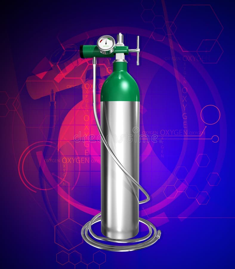 Oxygen cylinder stock illustration. Illustration of bottle - 22002869