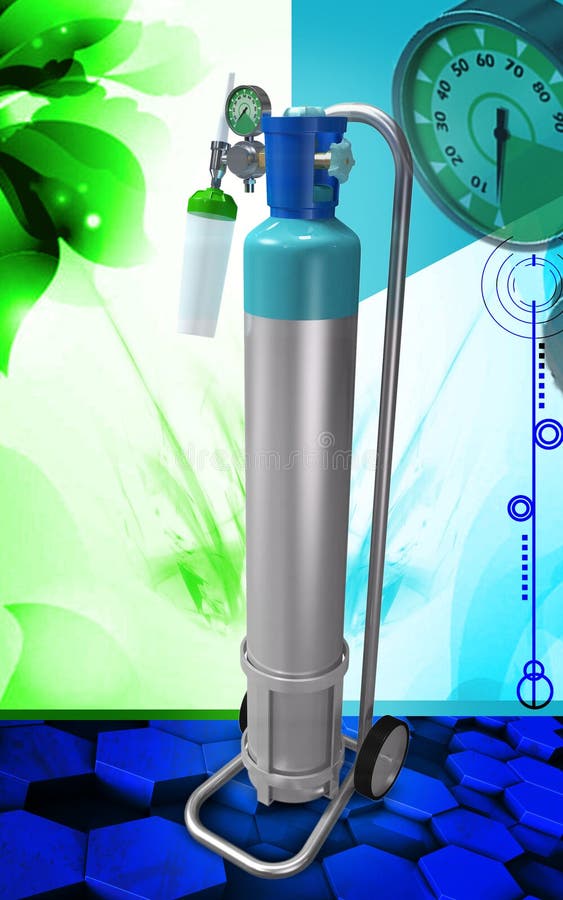 Oxygen Cylinder stock illustration. Illustration of digital - 44550552
