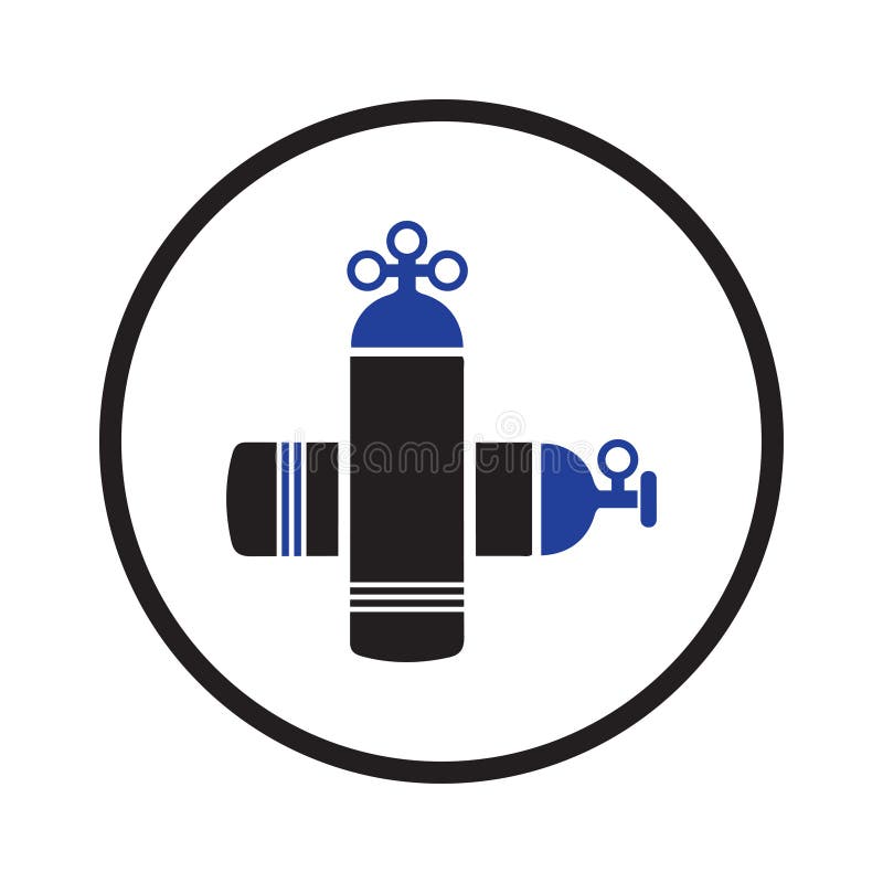 Oxygen cylinder icon stock vector. Illustration of cylinder - 264880026