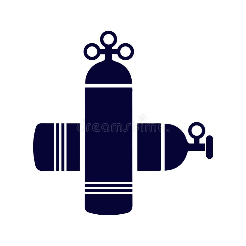 Oxygen cylinder icon stock vector. Illustration of tank - 264880048