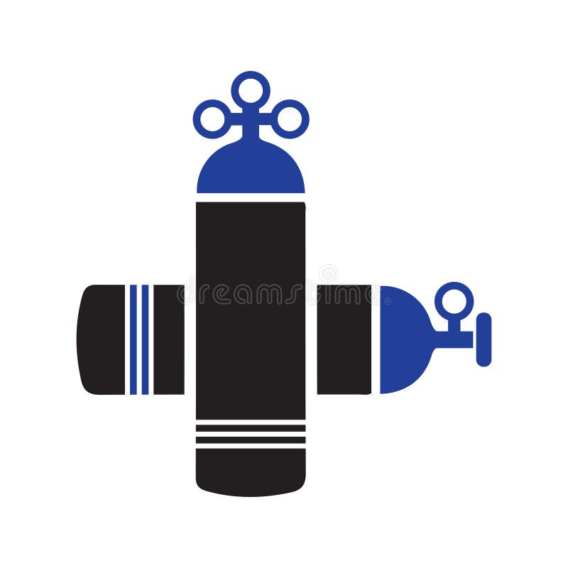 Oxygen cylinder icon stock vector. Illustration of hospital - 264880076