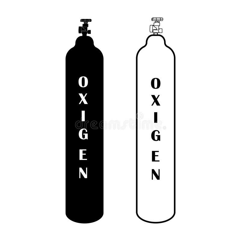 Oxygen cylinder icon stock vector. Illustration of icon - 284759378
