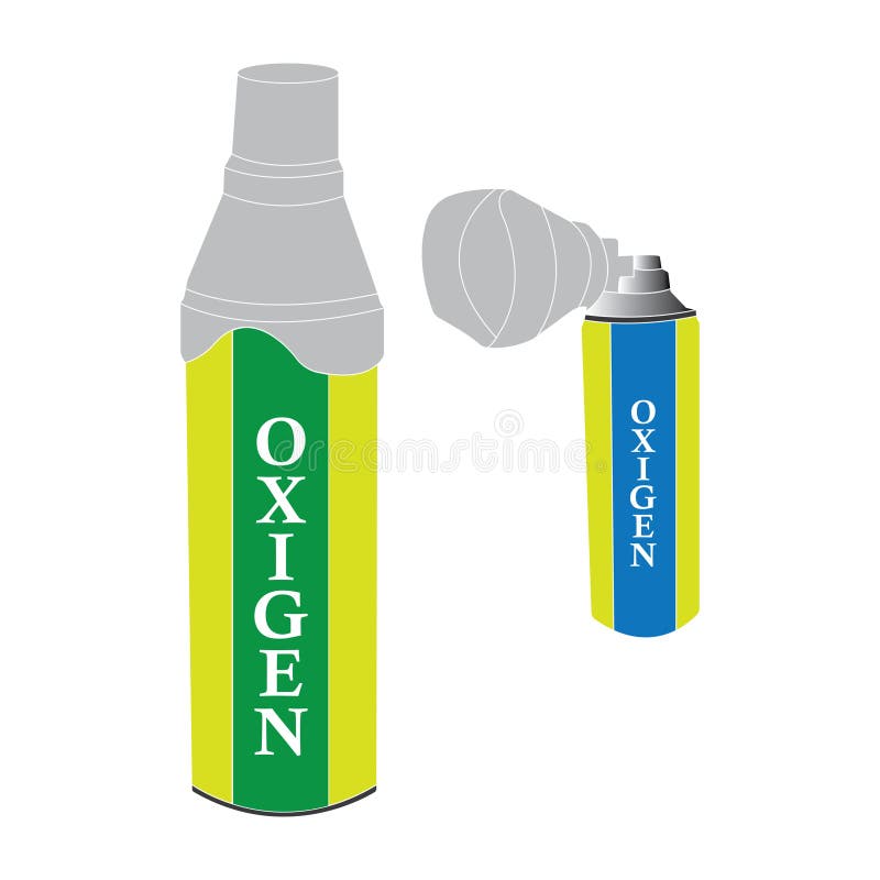 Oxygen cylinder icon stock vector. Illustration of bottle - 284759388