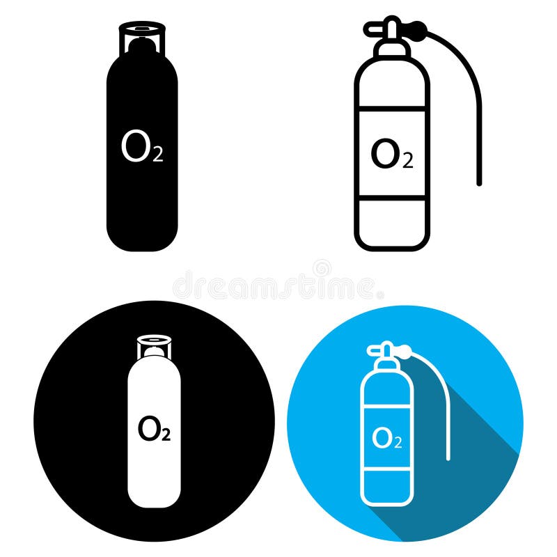 Oxygen Cylinder Icon Vector Stock Vector - Illustration of bottle ...