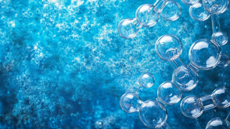 Oxygen Element Concept Luminous White Writing Against a Deep Blue ...