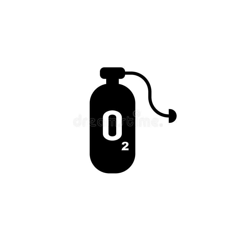 Oxygen Icon. Black Filled Vector Illustration Stock Vector ...
