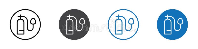 Oxygen Icon Isolated on White Background Vector Set Stock Vector ...