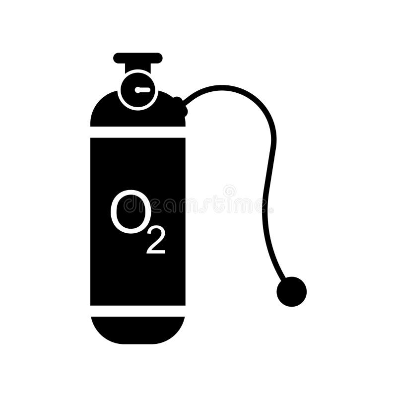 Oxygen Cylinder Icon Vector Stock Vector - Illustration of metal ...