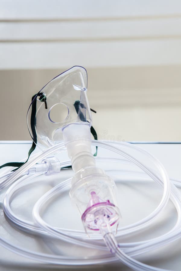 Oxygen Mask for Asthma Treatment on Table. Stock Image - Image of ...