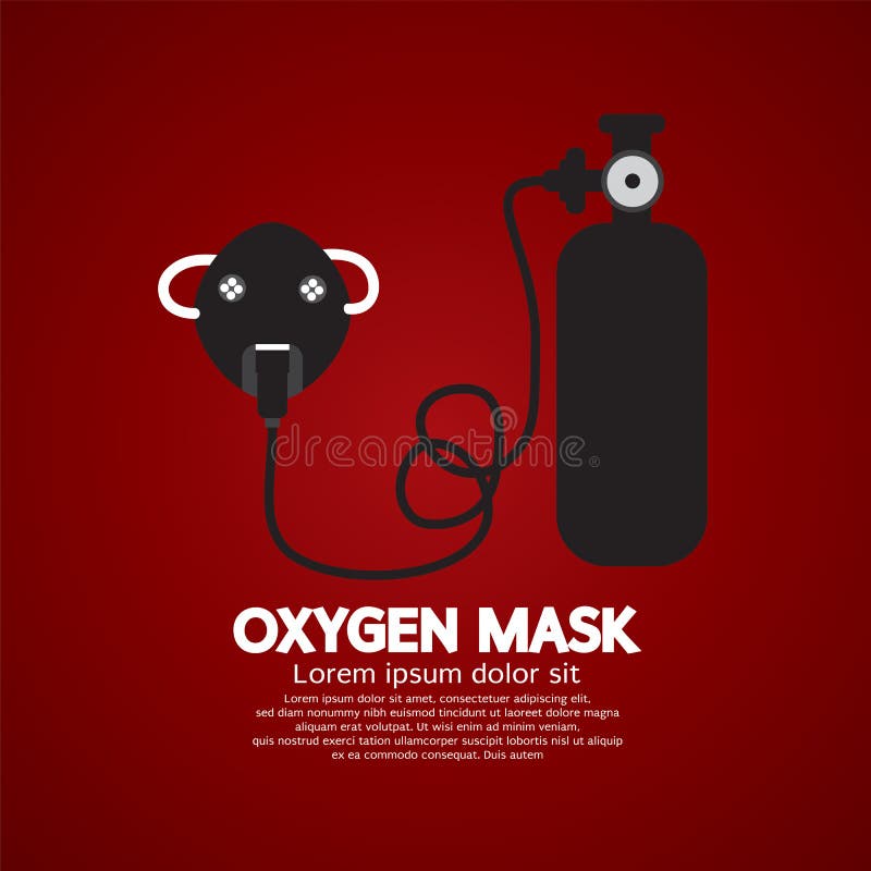 Oxygen Mask with Tank stock vector. Illustration of therapy - 51470290
