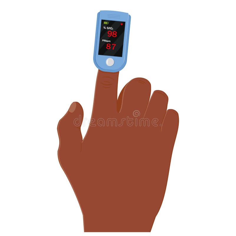 Oxygen Measurement Device, Color Isolated Vector Illustration in ...