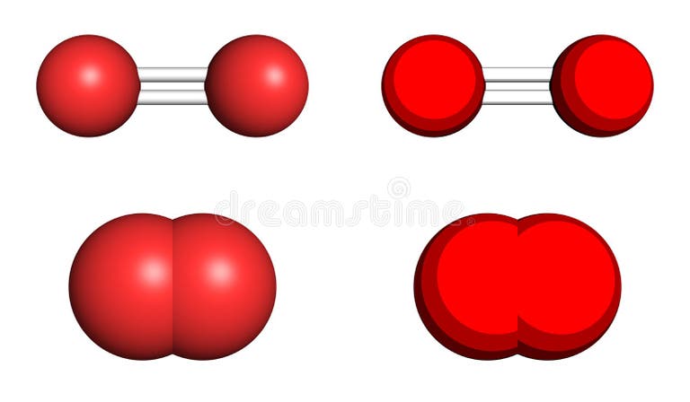 Oxygen molecule stock illustration. Illustration of chemistry - 30162568