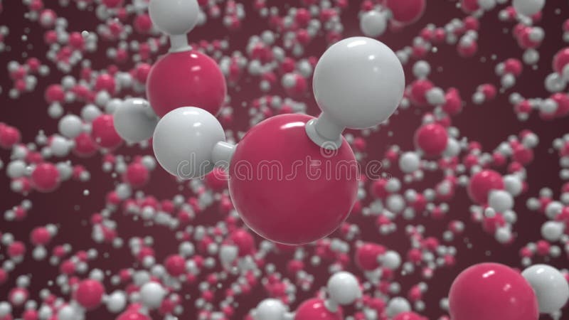 Oxygen Molecule. Molecular Model. Looping Seamless 3d Animation Stock ...