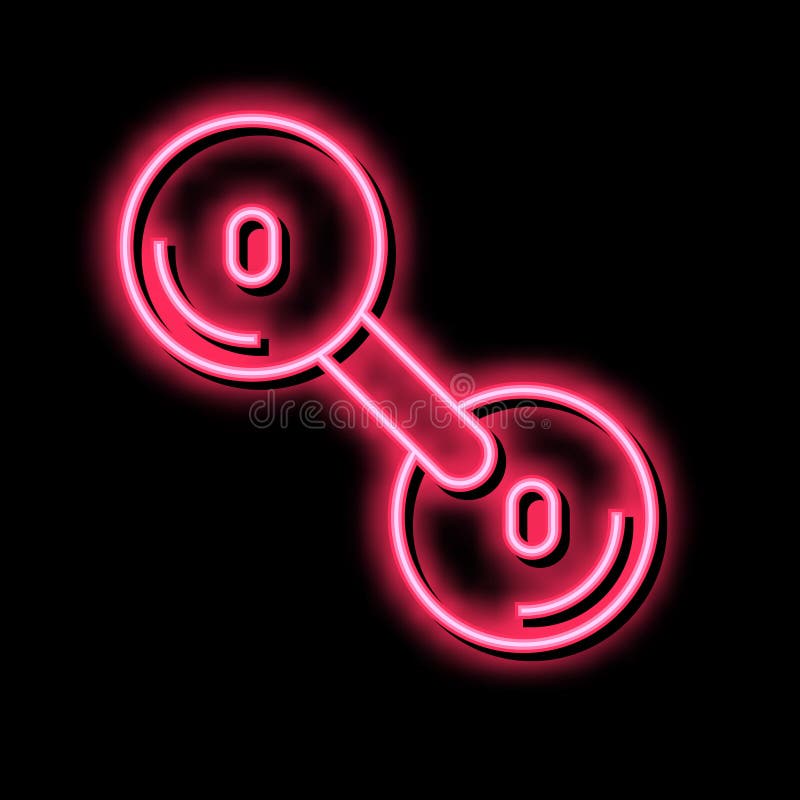 Oxygen Molecule Neon Glow Icon Illustration Stock Vector - Illustration ...