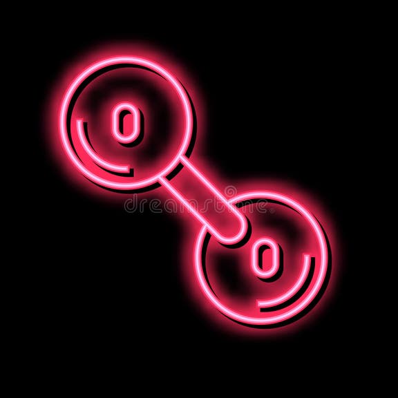 Oxygen Molecule Neon Glow Icon Illustration Stock Vector - Illustration ...