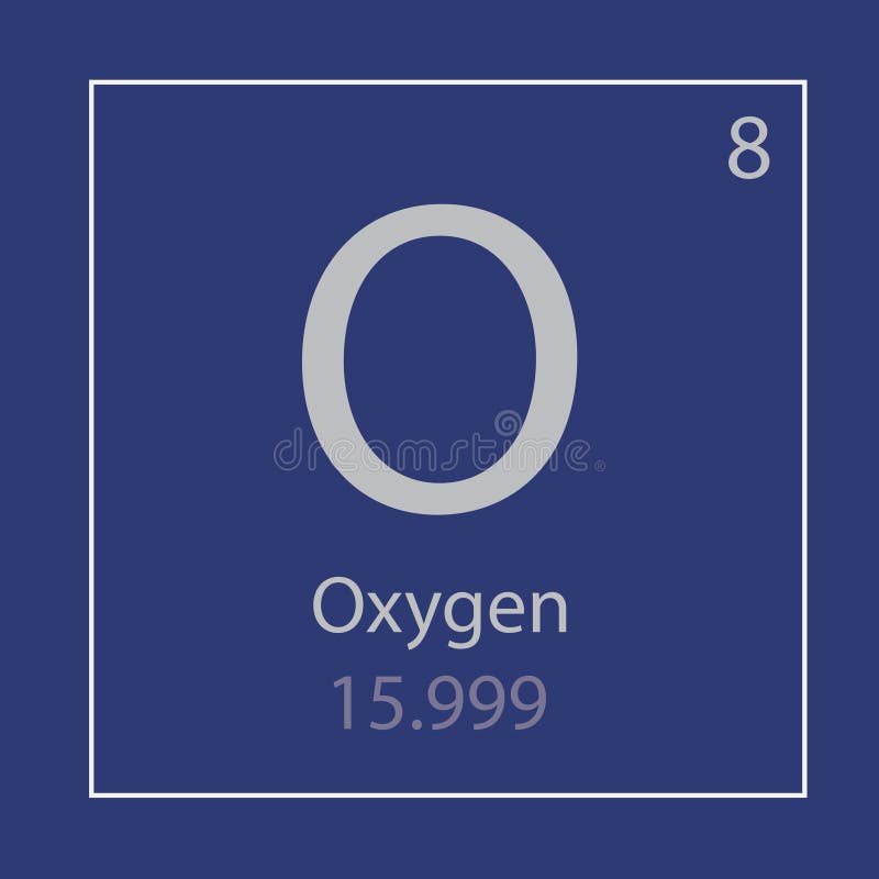 Oxygen O Chemical Element Icon Stock Vector - Illustration of nonmetal ...