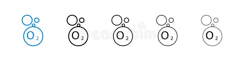 Oxygen O2 Icon Isolated on White Background Stock Vector - Illustration ...