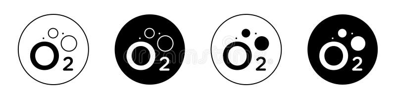 Oxygen O2 Icon Isolated on White Background Stock Vector - Illustration ...