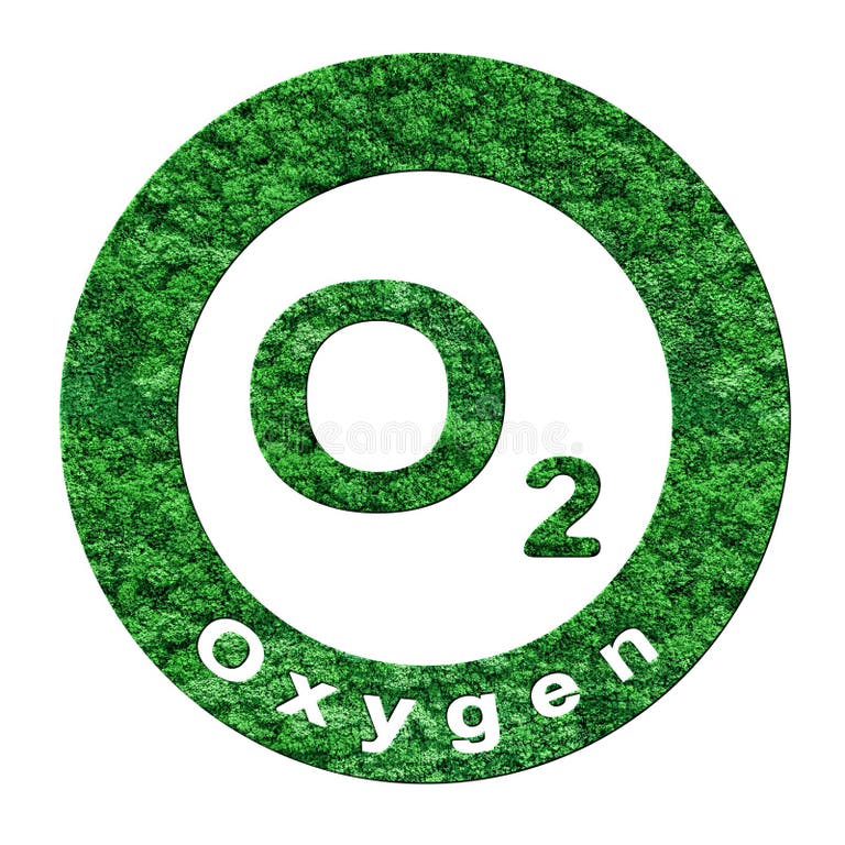 Oxygen O2 Round Green stock illustration. Illustration of circular ...