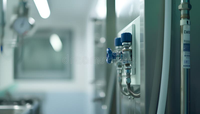 Oxygen Outlet in Operating Room Stock Image - Image of safety ...