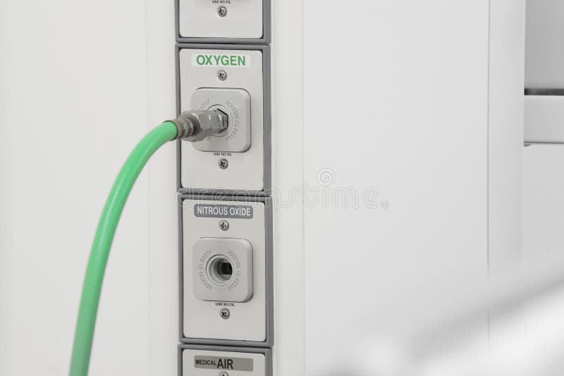 Oxygen Outlet in Operating Room Stock Photo - Image of clinical, clean ...