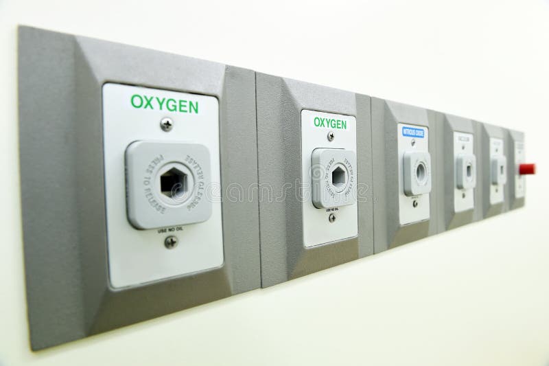 Oxygen Outlet in Operating Room Stock Image - Image of medicine ...